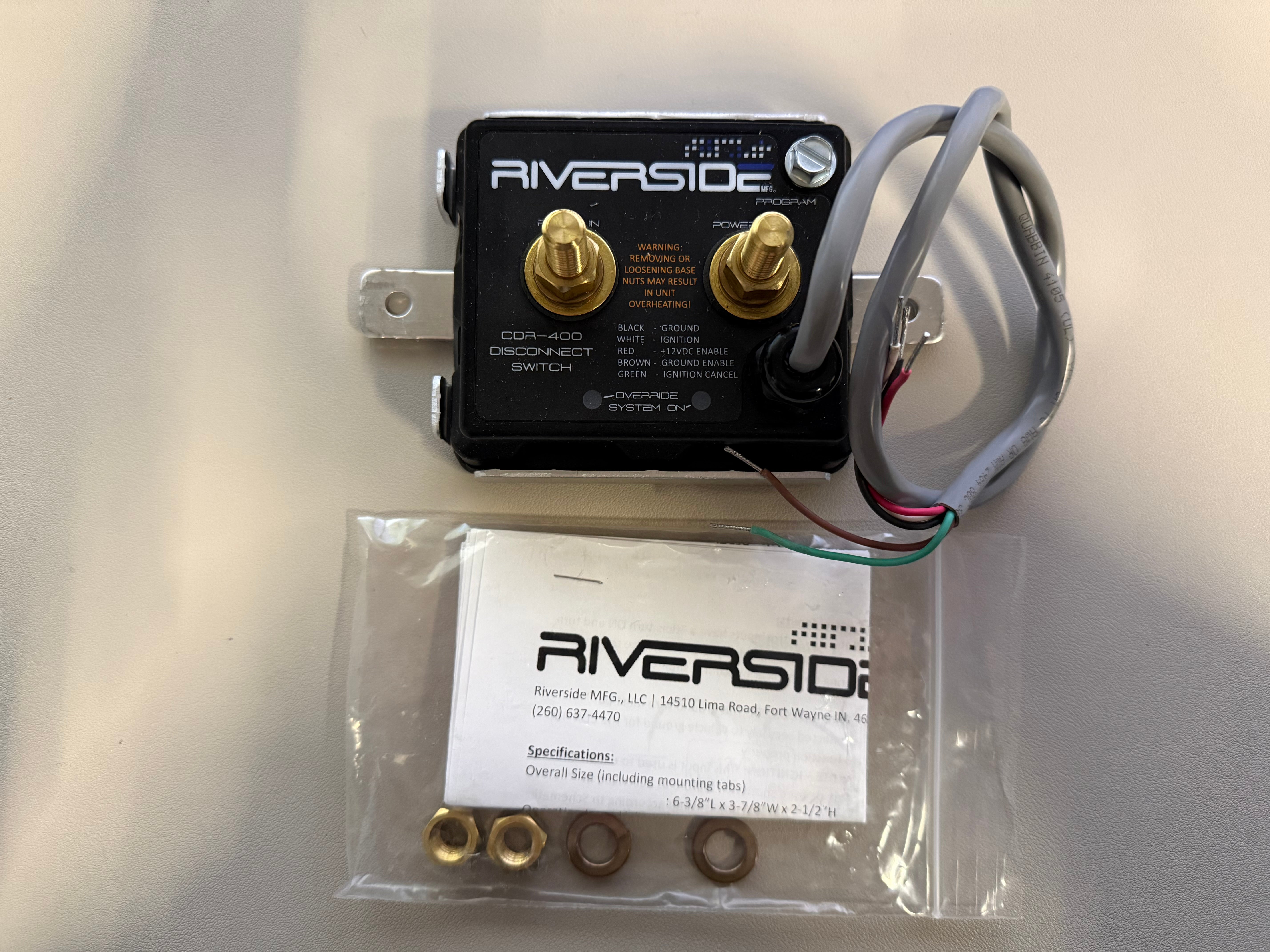 Disconnect, Switch, 275A, Riverside Manufacturing, CDR-400 – Braun ...